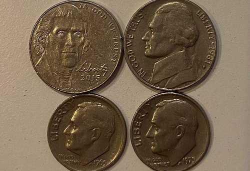 Монеты One Dime 1965, 1975