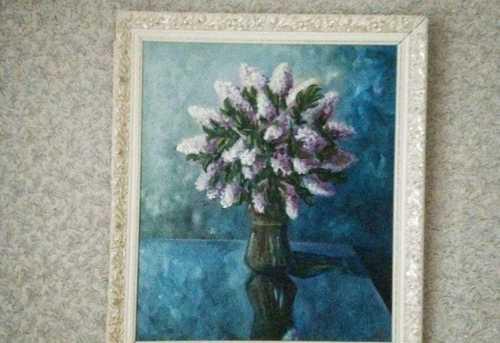 Картина маслом на холсте "Сирень", А. Буев