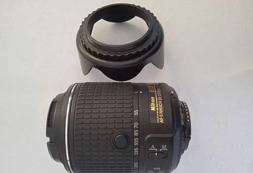 Объектив Nikon DX VR AF-S Nikkor 55-200 1:4-5.6GII