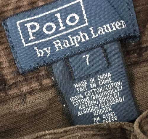 Вельветовые брюки polo by Ralph Lauren 122