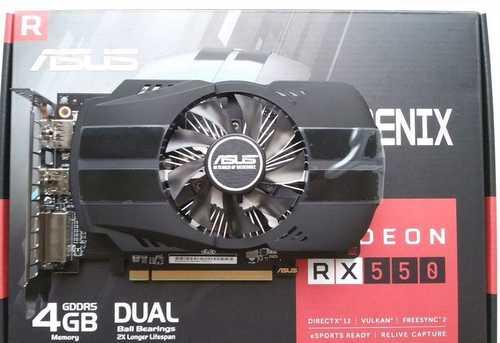Видеокарта asus AMD Radeon RX550 Phoenix 4Gb новая