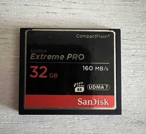 Карта памяти CF SanDisk Extreme PRO 32 Gb