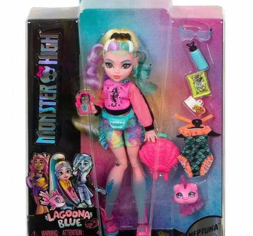 Monster High Кукла Lagoona Blue с питомцем базовая