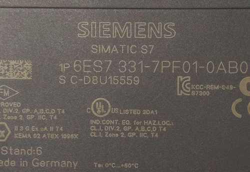 Модуль Siemens SM 331 AI8xRTD