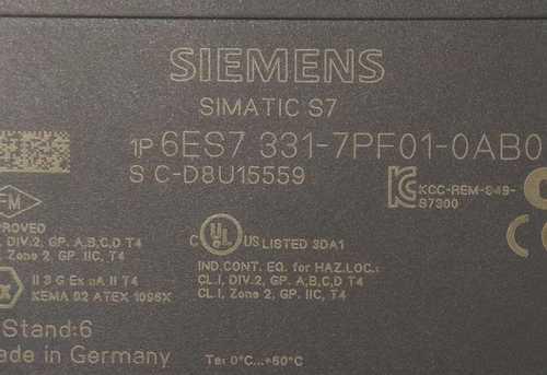 Модуль Siemens SM 331 AI8xRTD