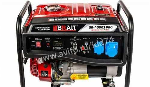 Генератор бензиновый brait GB-4000S PRO AVR