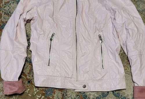 Куртка ветровка женская 42 44 перчаточная экокожа