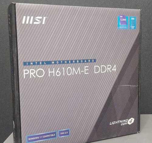 Новая MSI PRO H610M-E