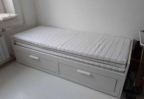 Детская кровать-кушетка, с матрасами, IKEA Brimnes