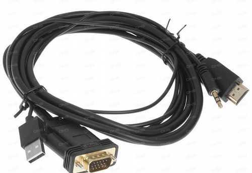 Кабель hdmi - VGA (m) / AUX 3.5 jack/ USB (m) 1.8