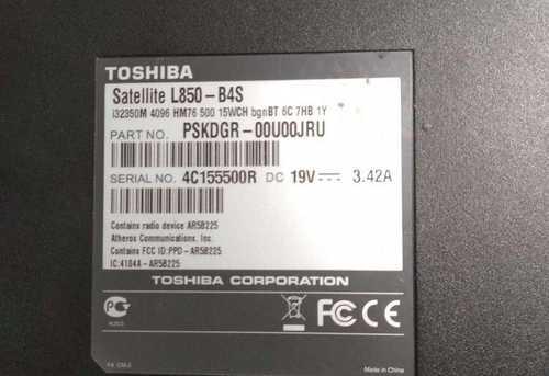 Toshiba satellite L850-B4S