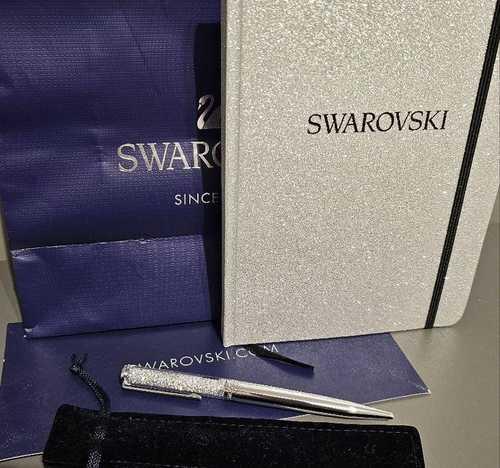 Swarovski блокнот и ручка с кристалами