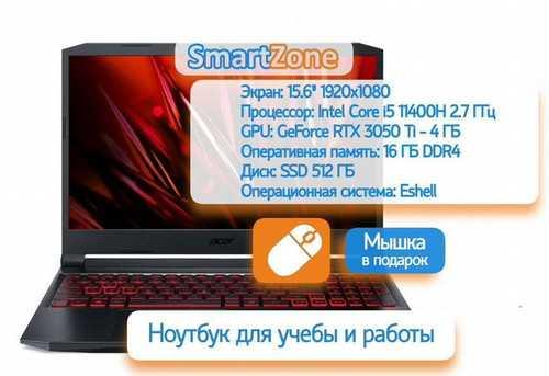 Игровой ноутбук 15.6" Acer Nitro 5 AN515-57, 512 ГБ, Core i5-11400H, RAM 16 ГБ, GeForce RTX 3050 Ti 4 ГБ