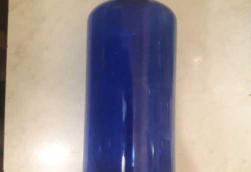 Темно-синя пластиковая бутылка, 1л