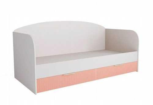 Кровать с ящиками дкд 2000.1 Лавис (Белый софт/Пер