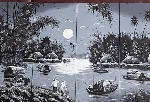 Вьетнамские картины на лаковых досках