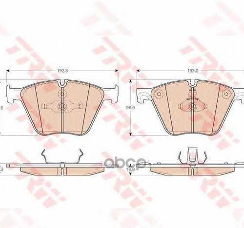 Колодки тормозные дисковые перед TRW 61