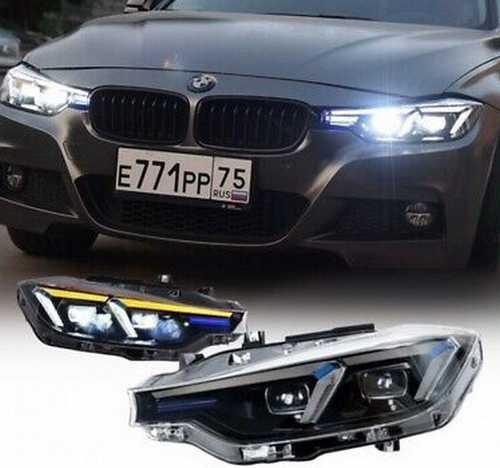 BMW F30 LED фары лазерные тюнинг вместо штатных