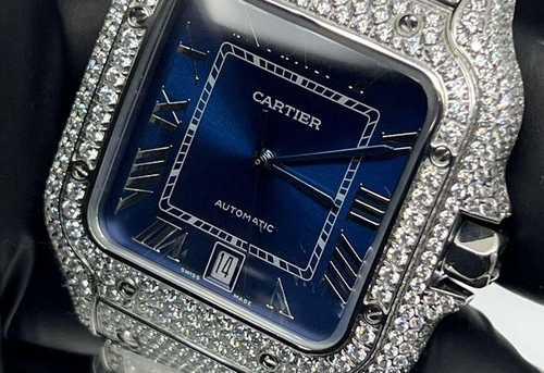 Часы Cartier Santos 40mm Diamond Blue