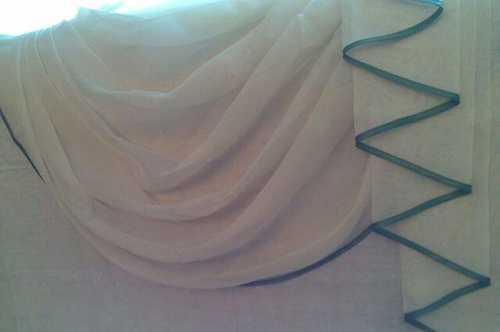 Ткань вуаль + шторы бу (разобраннные)