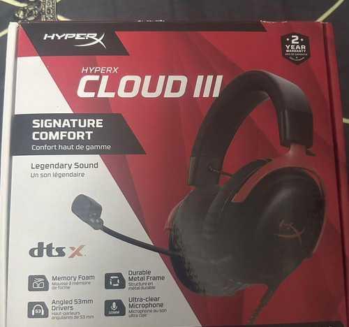 Игровые наушники hyperx cloud 3 Оригинальные.Новые