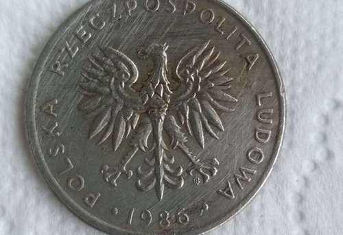 20 Злотых Польская республика 1986 год