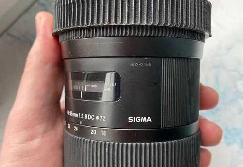 Объектив Sigma 18-35mm f/1.8 Art Canon