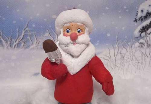 Ватная ёлочная игрушка"Дед мороз и лето"-2 вида