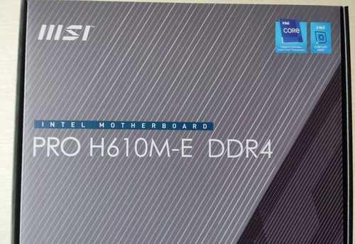 MSI PRO H610M-E DDR4