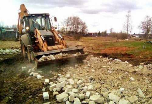 Отсыпка участка щебень песок грунт галька тырса