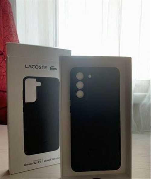 Чехол Lacoste Hard Logo для Galaxy S21 FE черный