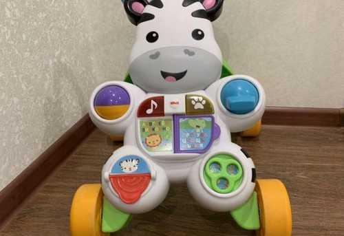 Игрушка Зебра fisher price. Толокар, ходунки