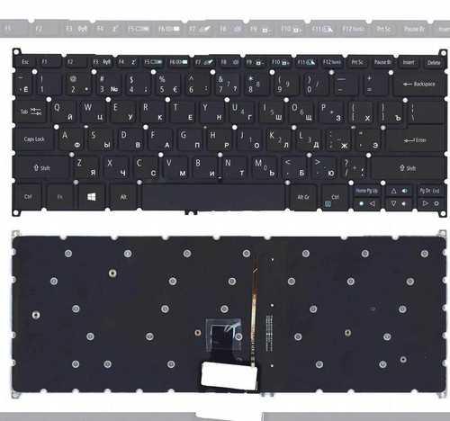 Клавиатура Acer Aspire R14 черная с подсветк