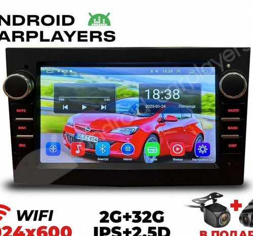 Магнитола 2/32GB Opel black, камера регистратор