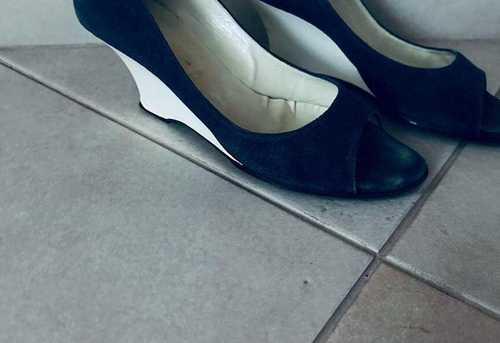 Женские комбинированные туфли на платформе р.39