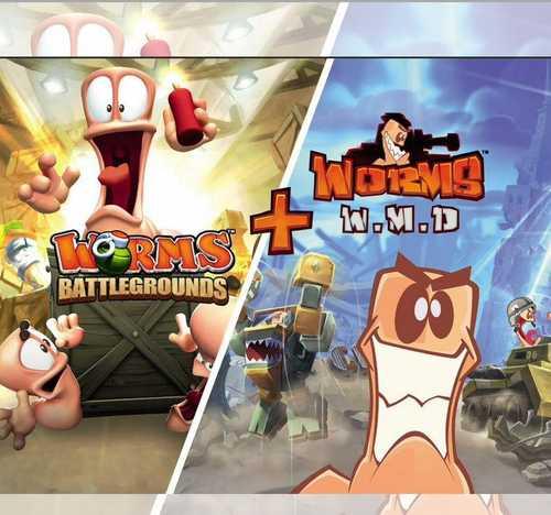 Worms Battlegrounds + Worms W.M.D PS4/PS5