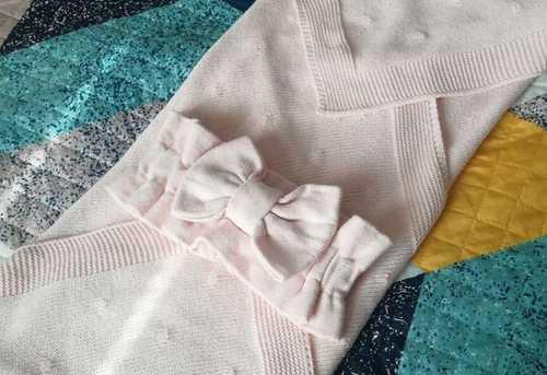 Одеялко для новорожденного вязаное