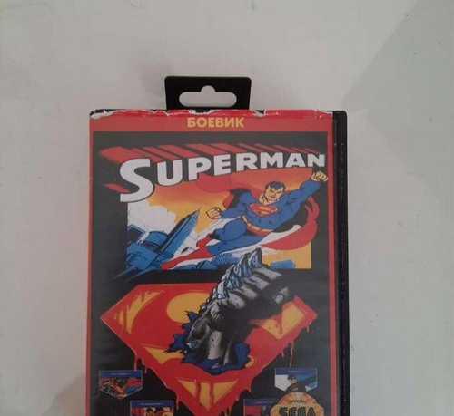 Катридж Sega с игрой "Superman"