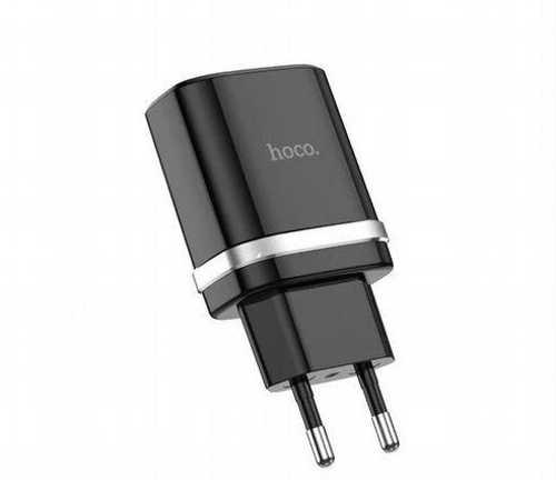 Сзу Hoco C12Q 1USB/3.0A QC3.0, черный (RU)