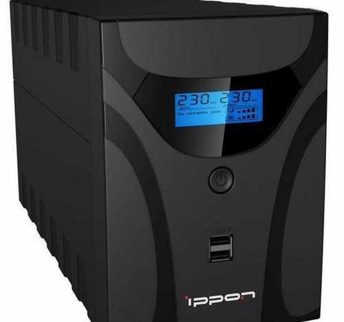 Ибп Ippon SMART Power Pro II Euro 1600 (1600VA/960W, LCD, RS-232, USB,4*Schuko) Black