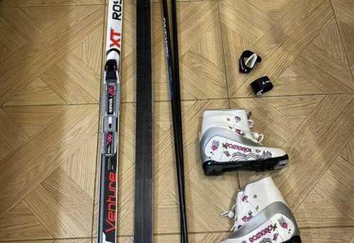 Rossingol Комплект лыжи креплеия ботинки палки