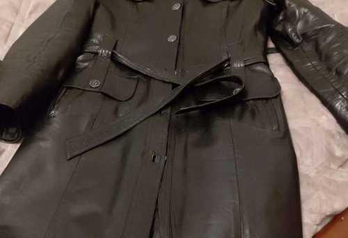 Кожаное женское пальто,плащ кожаный,куртка кожа