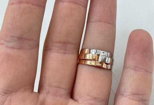 Золотое кольцо без камней, размер 18,0