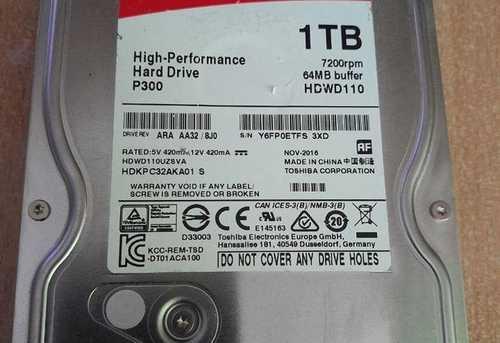 Жесткий диск 1Тб Toshiba 3.5" для пк
