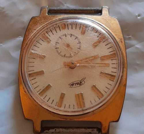 Часы мужские зим позолота au 10