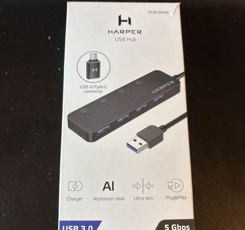 Usb концентратор Harper HUB-04MB