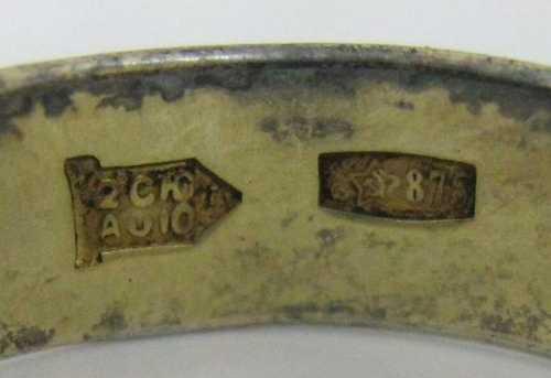 Кольцо серебро 875,позолота(остатки)