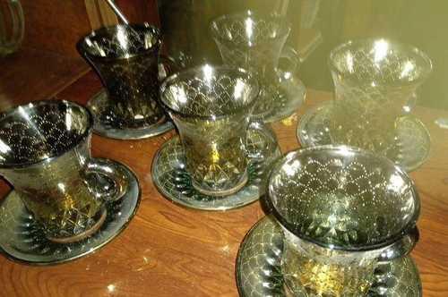 Стеклянные стаканчики для чая декоративные