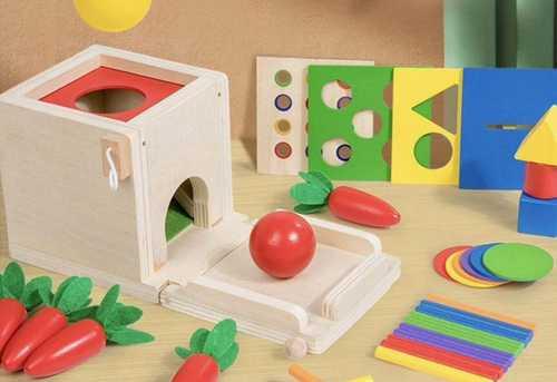 Развивающие деревянные игрушки монтессори новые
