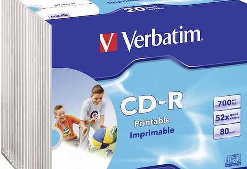 Диски CD-R Verbatim 700Mb 52x 20шт